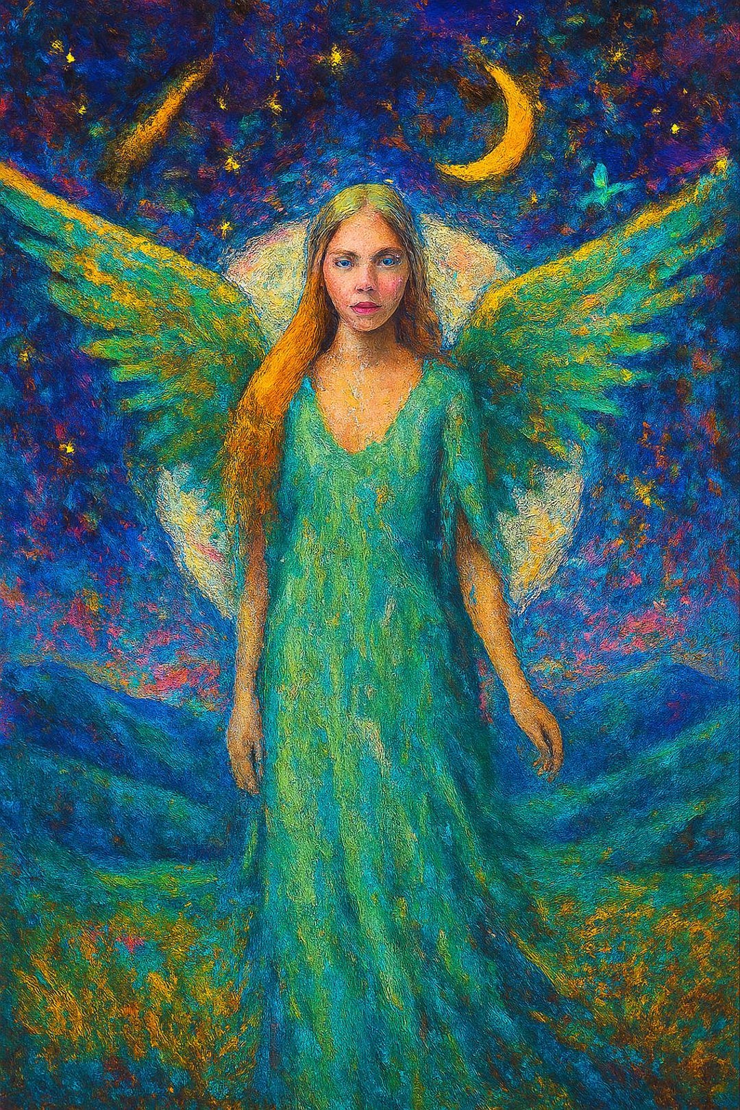 Surreal Angel Wing Portrait | Fantasy Female Figure (digital Download ...