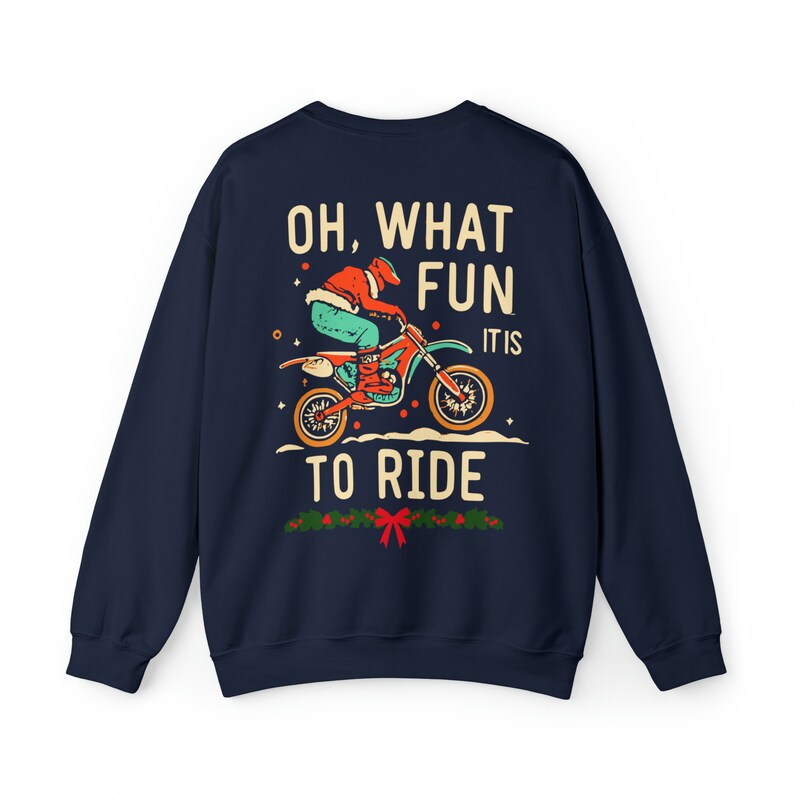 Motocross Christmas Crewneck Sweatshirt, Motorsport Inspired Apparel ...