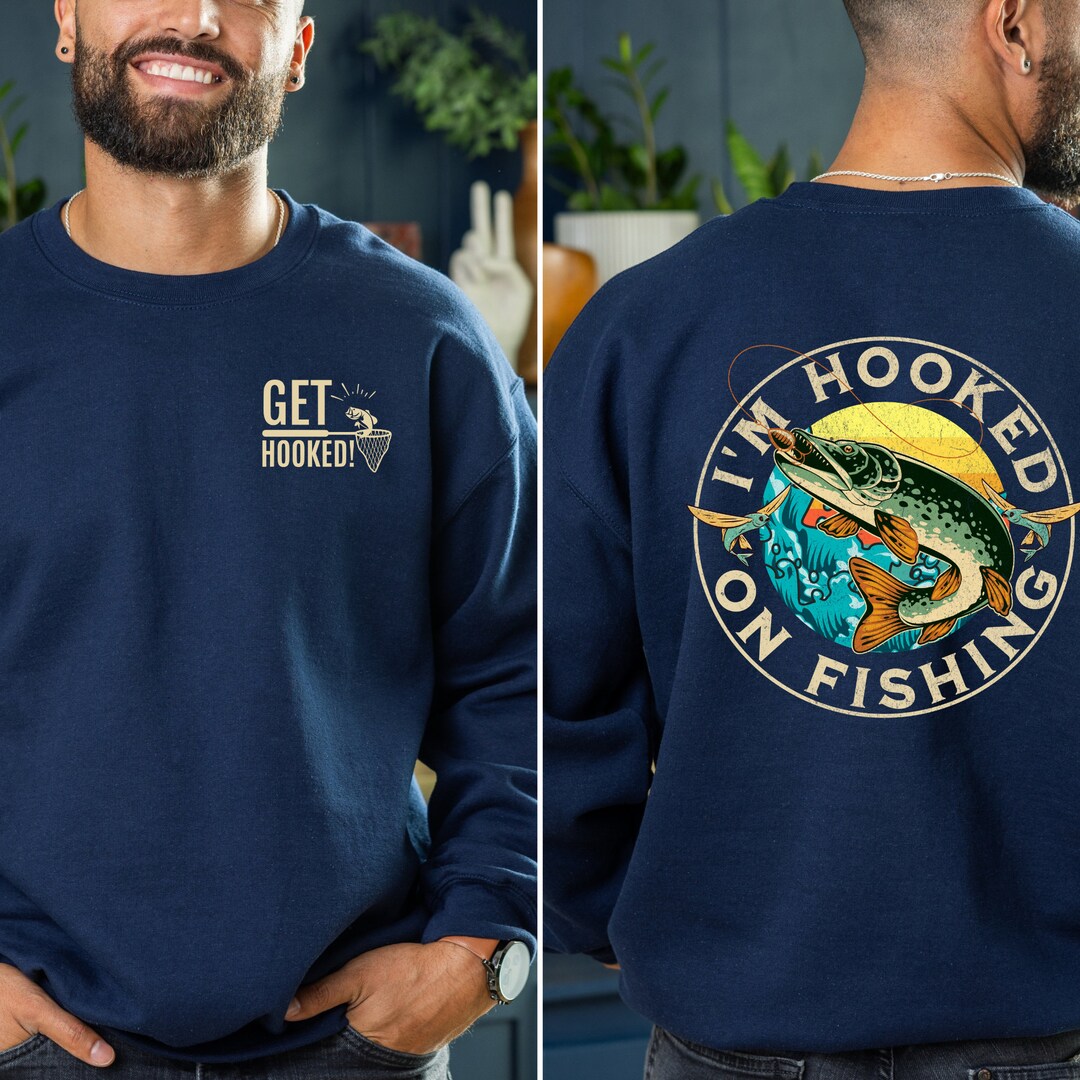 Mens Fishing Hoodie, Funny Fishing Dad Shirt, Trout Fly Fishing Gift ...