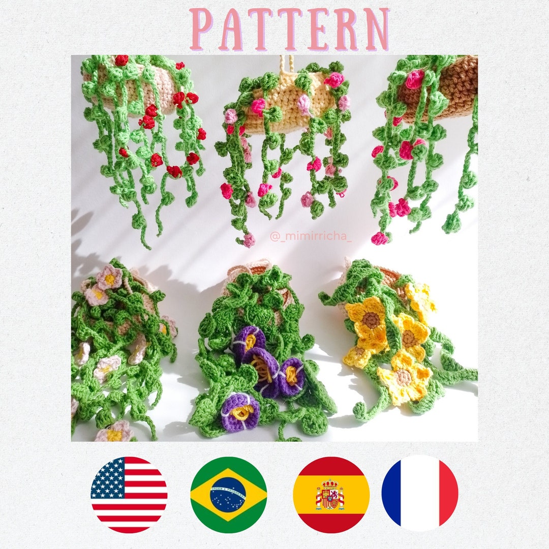 Flower Baskets Crochet Pattern Pdf, - Etsy
