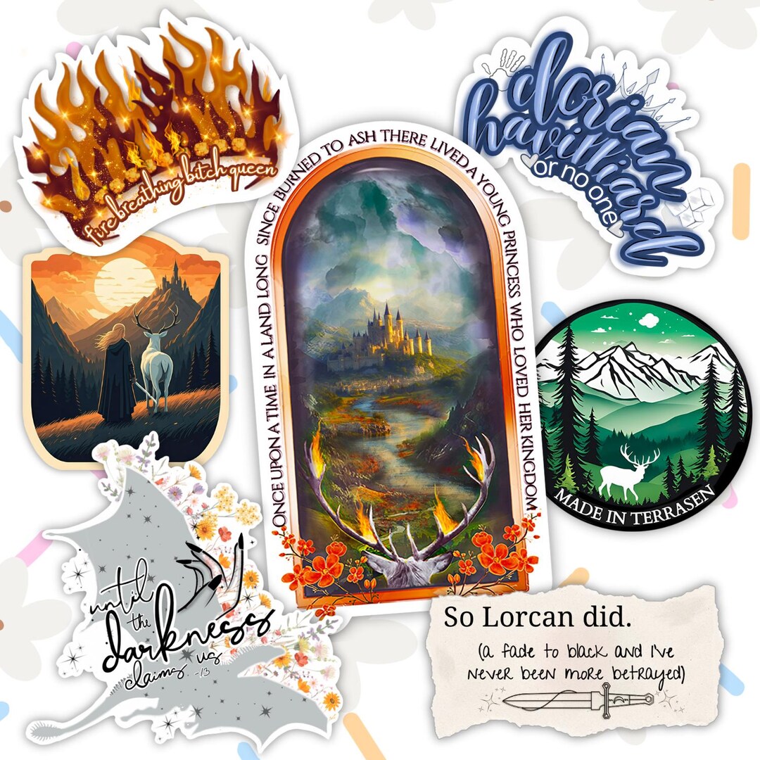 TOG Sticker Pack | Holographic SJM Stickers | Fantasy Bookish Stickers ...