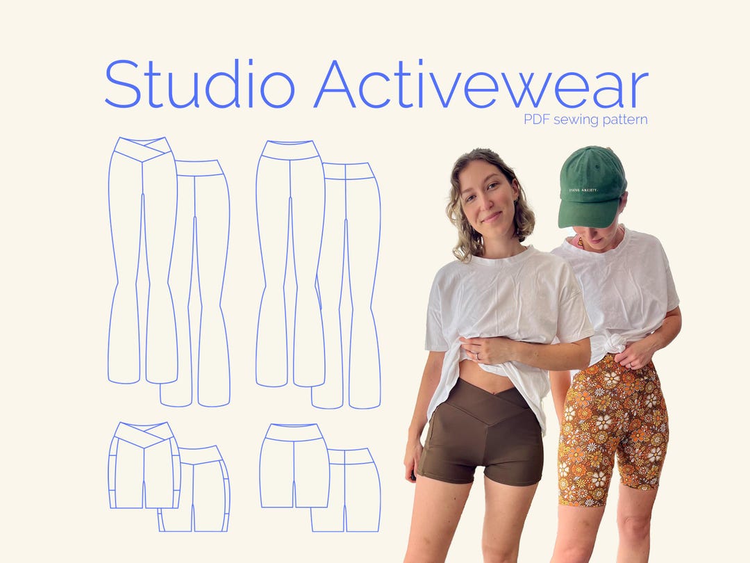 Studio Activewear Sewing Pattern (sizes 4-24), Beginner Sewing Pattern ...