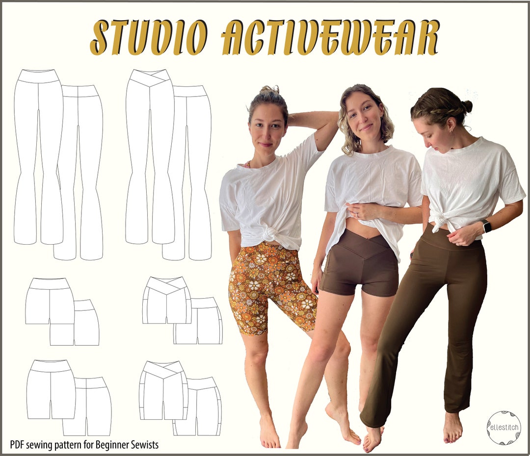 Studio Activewear Sewing Pattern sizes 4-24, Beginner Sewing Pattern ...