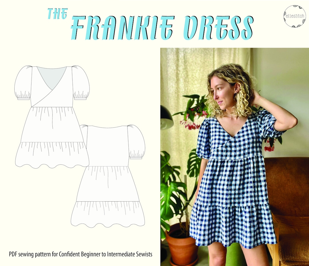 Frankie Dress PDF Sewing Pattern Size 4-24 AU. Buffet Mini Dress for ...