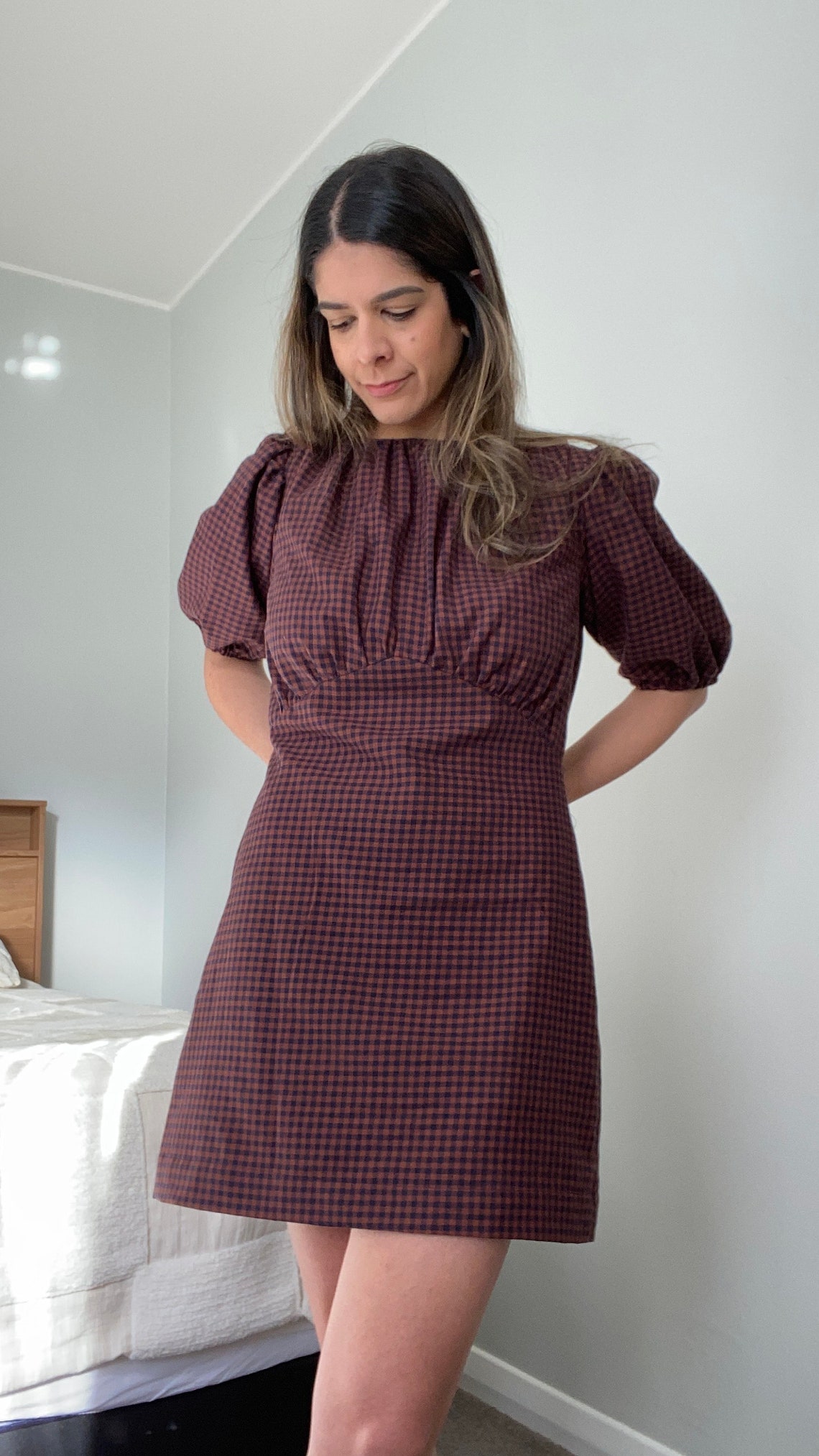 Fleur Dress Digital Sewing Pattern, size 6-24 AU, Puff Sleeve Dress ...