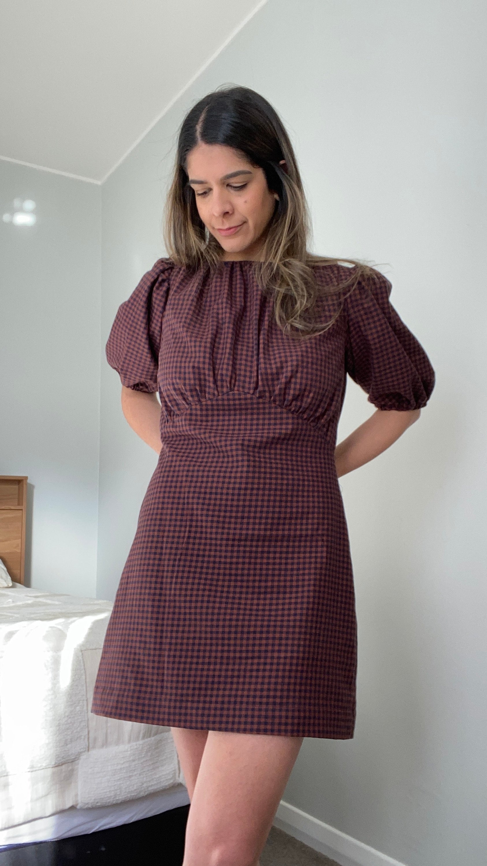 Fleur Dress Digital Sewing Pattern, size 6-24 AU, Puff Sleeve Dress ...