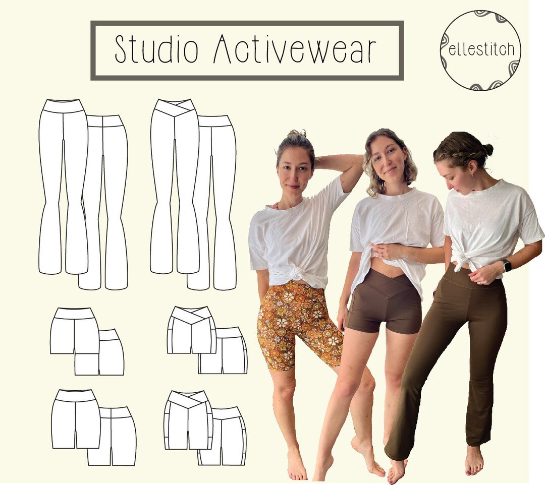 Studio Activewear Sewing Pattern sizes 4-24, Beginner Sewing Pattern ...