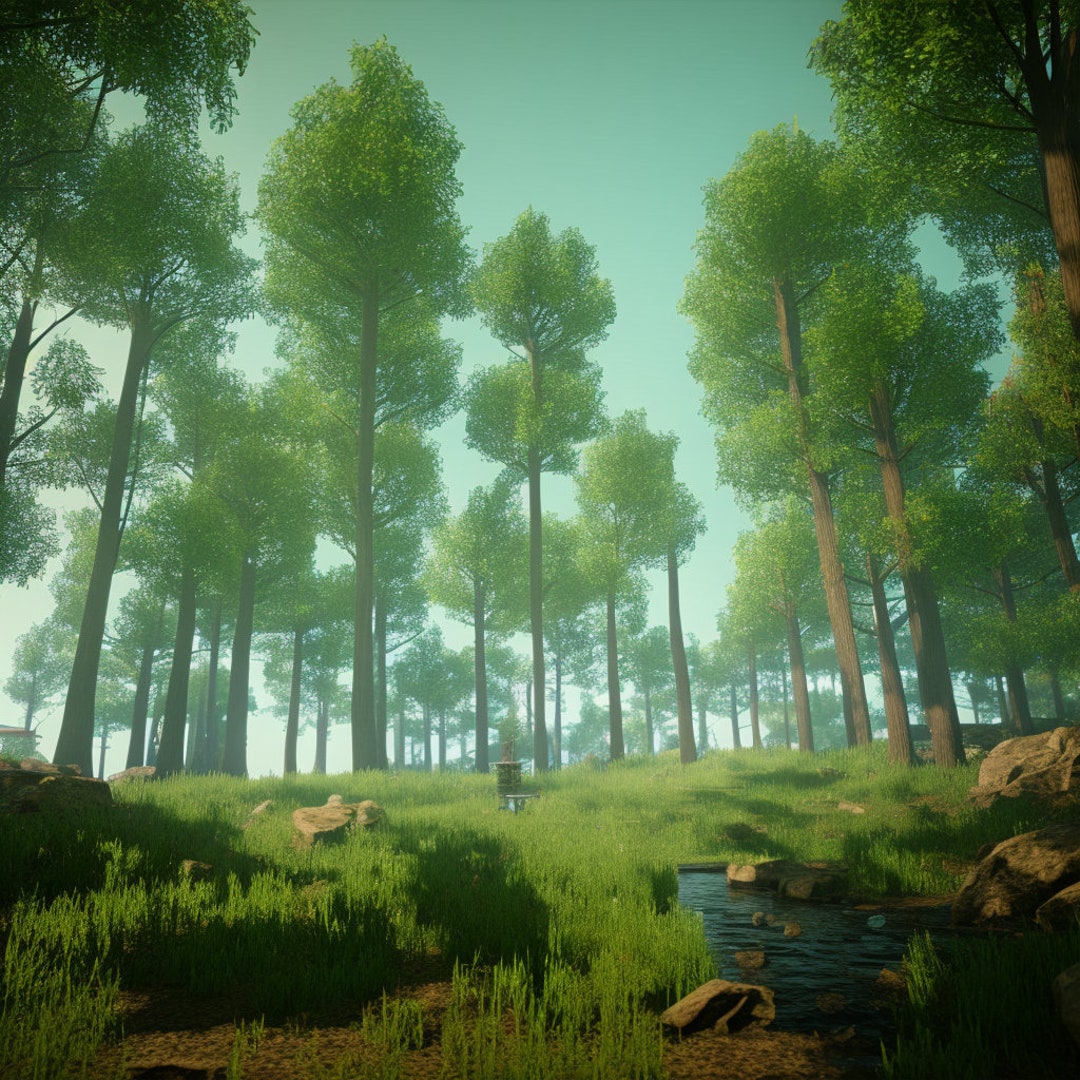 Escape to Nature 4K ULTRA HD Trees Digital Art Wallpaper - Etsy