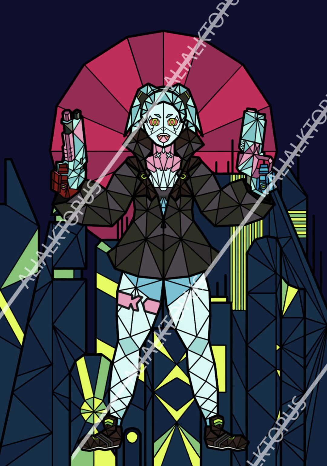 Rebecca Edgerunner Artwork for Custom Pokemon or Magic Cards Sleeves - Etsy