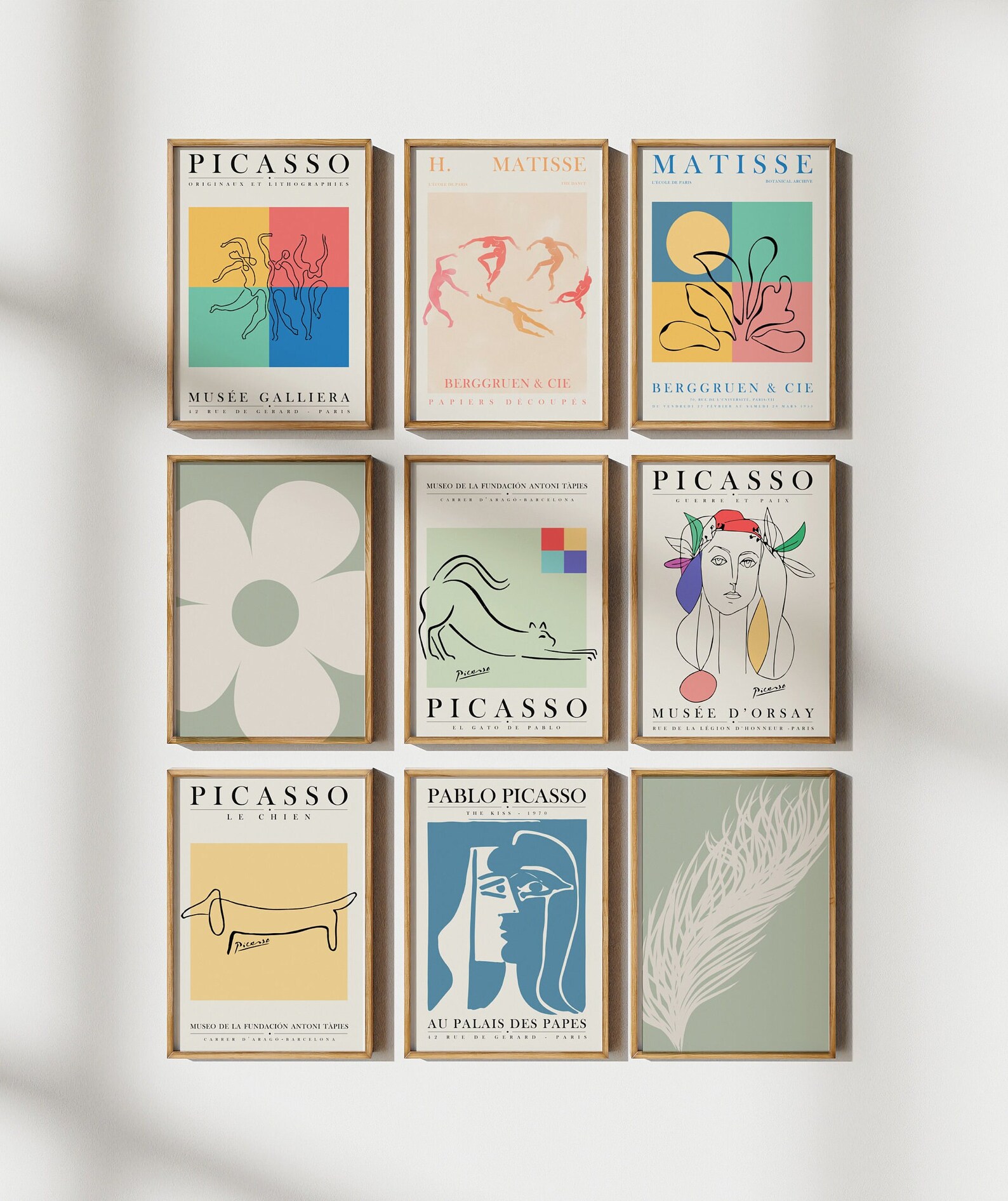 Matisse and Picasso Wall Art, Neutral Wall Art Set of 30 Prints, Print ...