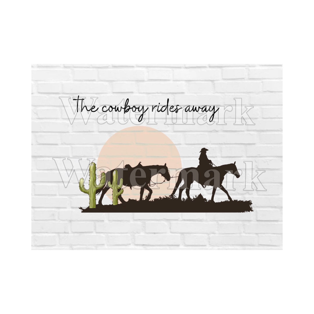 Horse the Cowboy Rides Away George Straight Country Western - Etsy