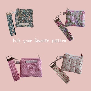 Wristlet Keychain,key Fob,keychain Wallet,fabric Wristlet - Etsy
