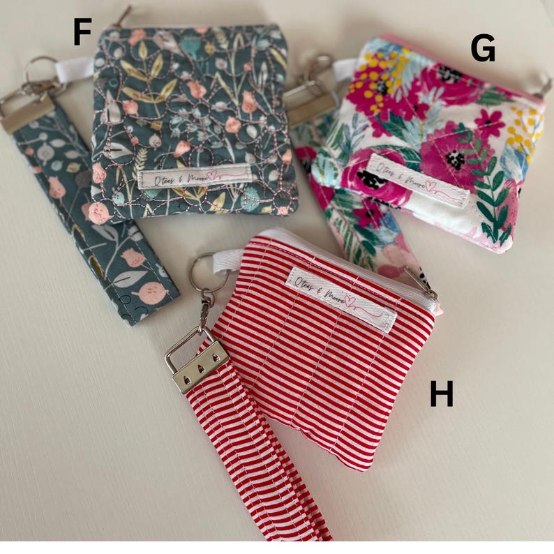 Wristlet Keychain,key Fob,keychain Wallet,fabric Wristlet - Etsy