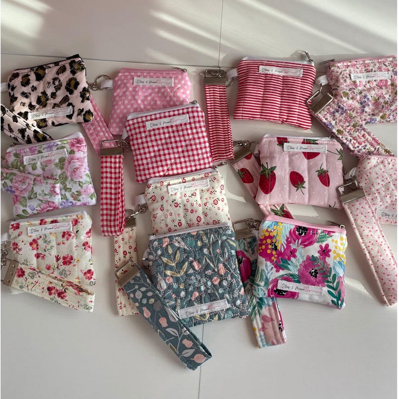 Wristlet Keychain,key Fob,keychain Wallet,fabric Wristlet - Etsy