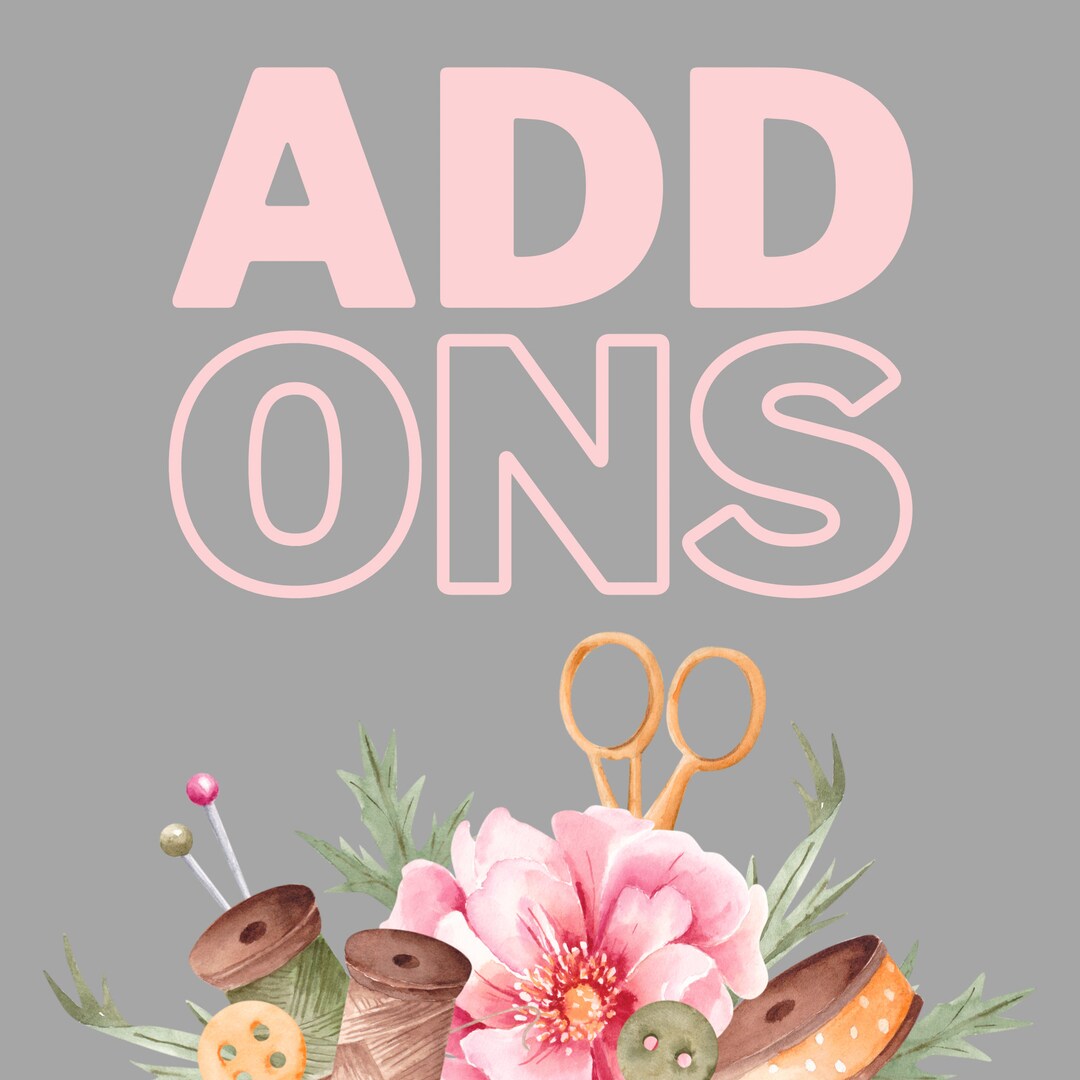 Add-ons Available: Satin Lining, Embroidery, &/or Buttons - Etsy