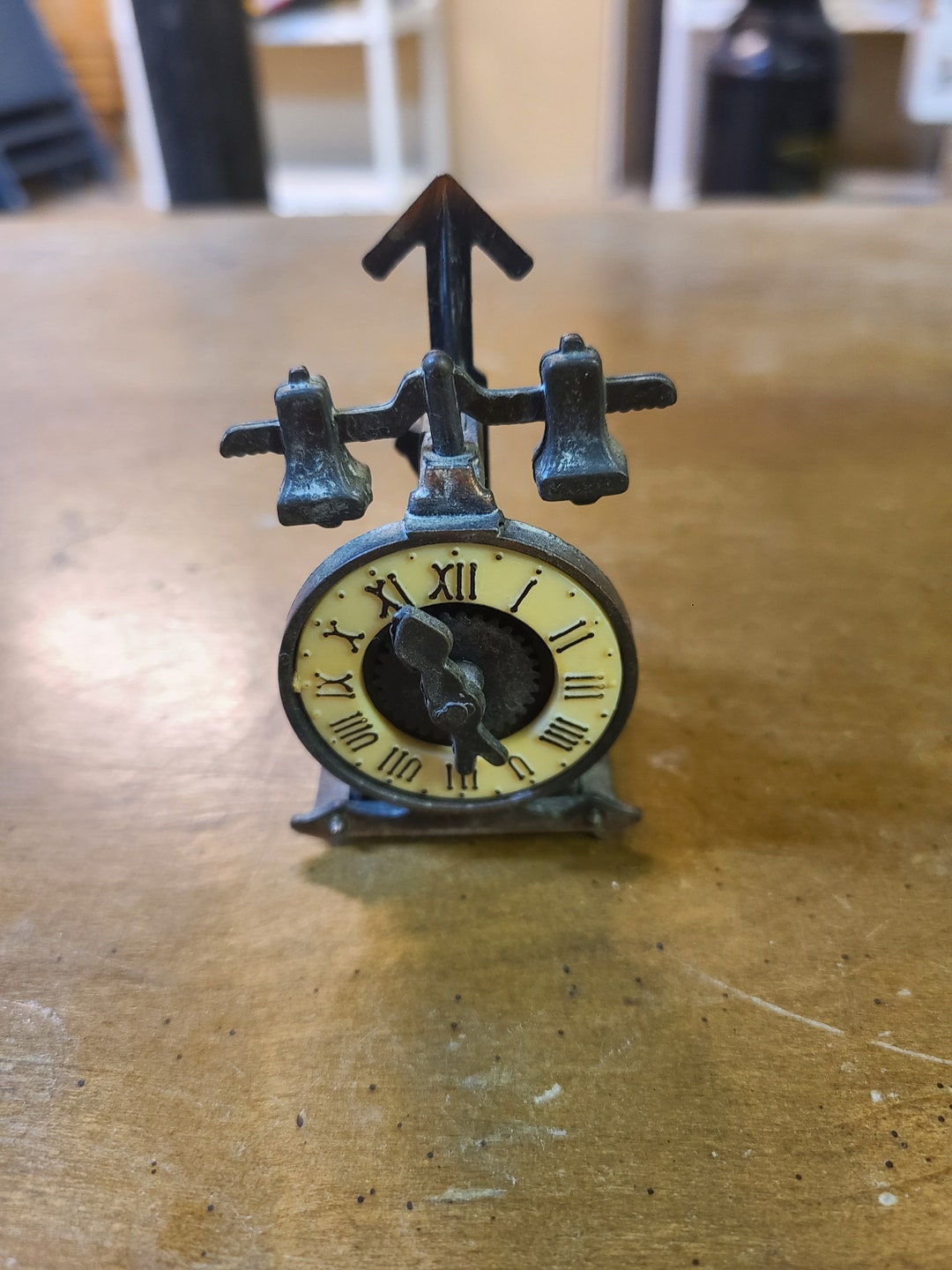 Vintage Pewter Die Cast Pencil Sharpener - Geared Clock - Etsy