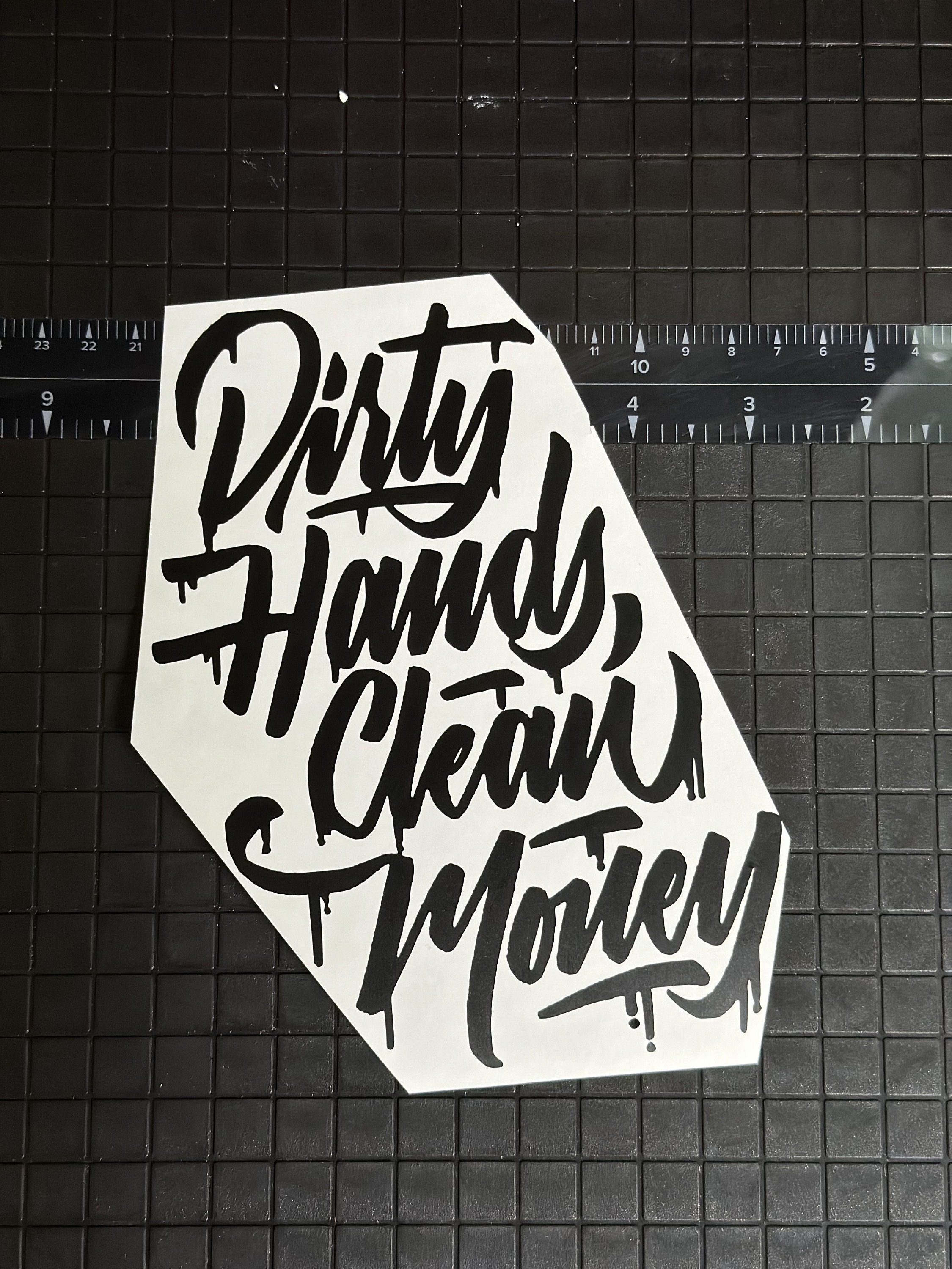 Dirty Hands, Clean Money Decal - Etsy