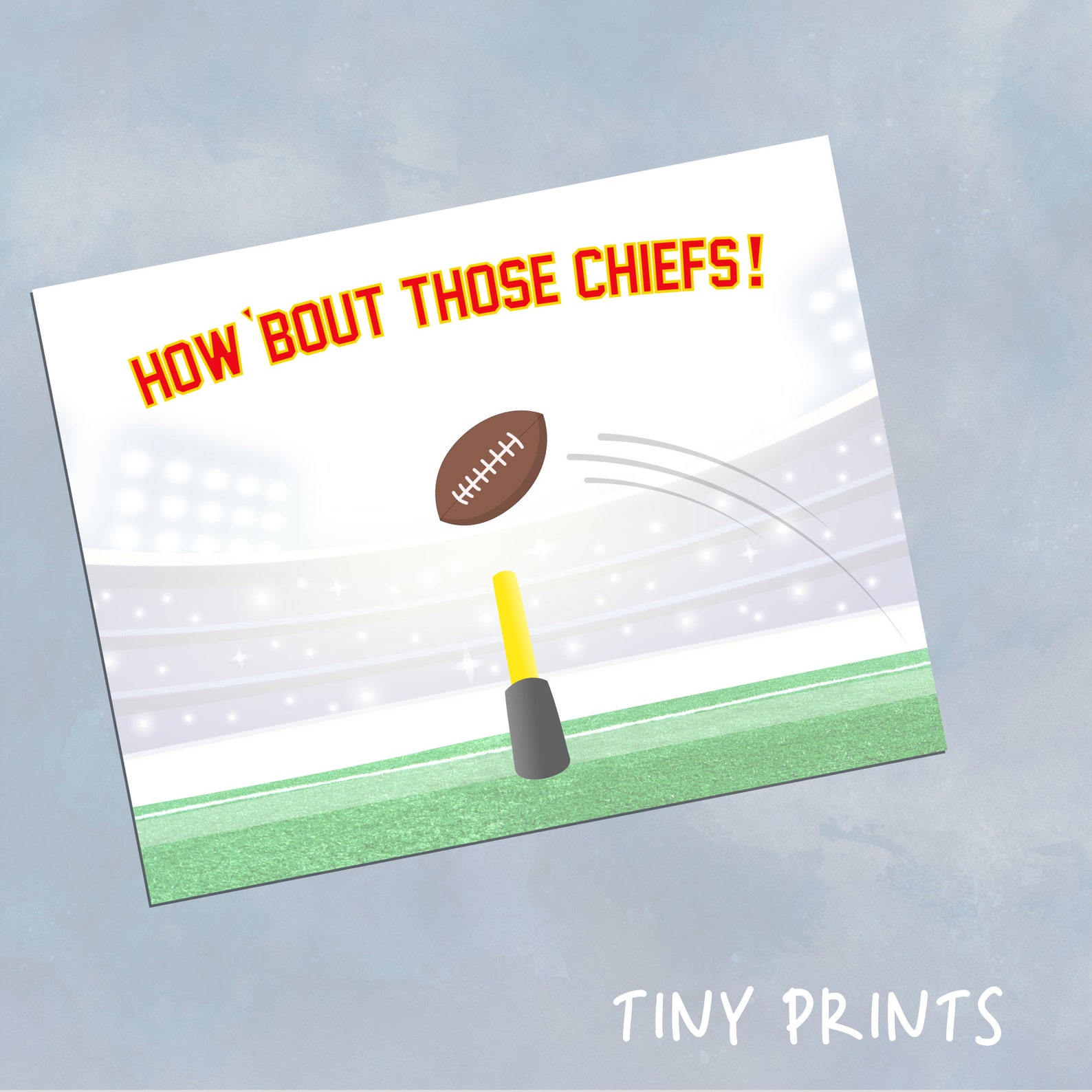 How 'bout Those Chiefs! / Football Handprint Goalpost Craft / Toddler ...