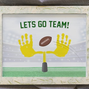 Go Team! Football Handprint Goalpost Craft / Baby & Toddler Craft ...