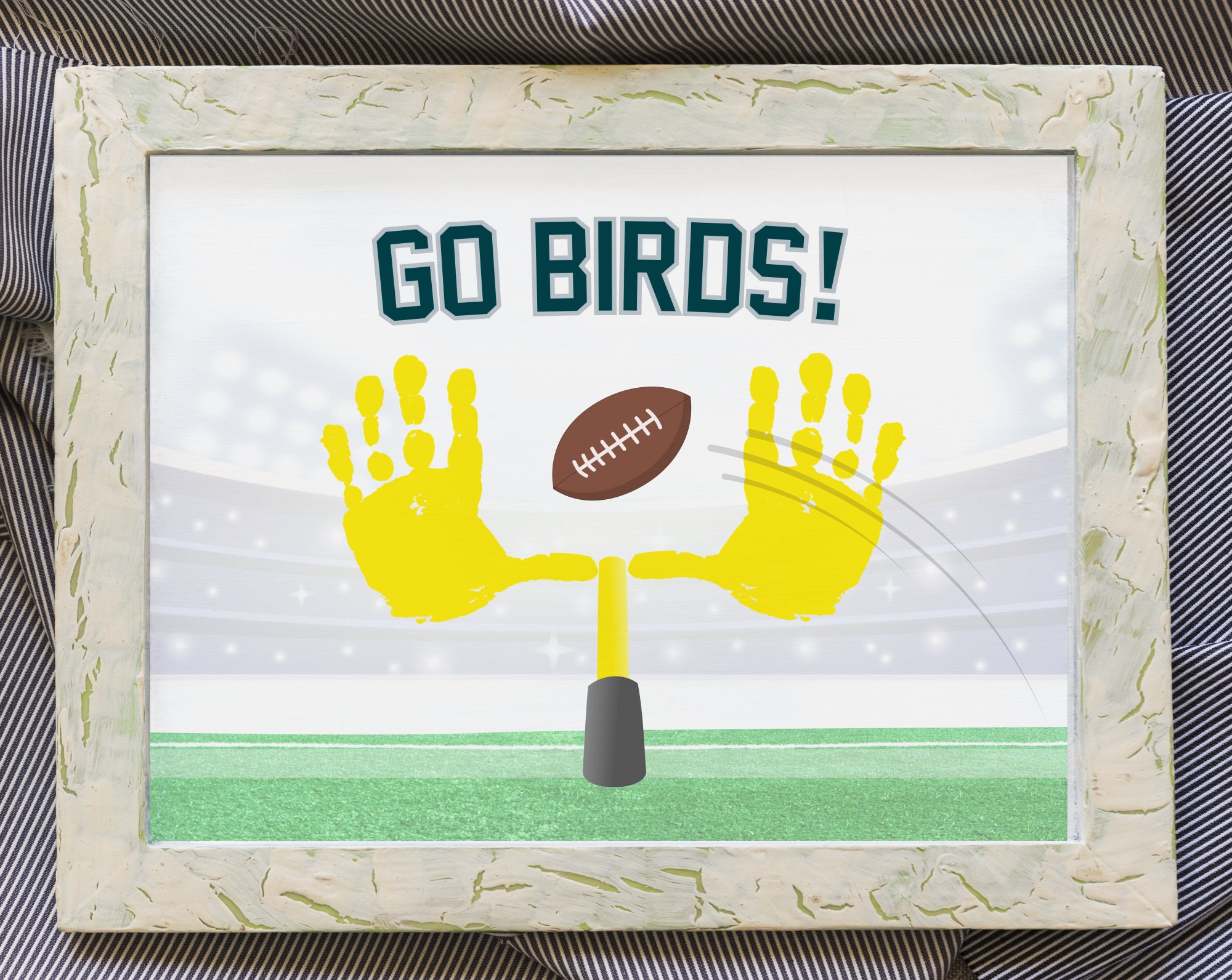 Go Birds! Football Philadelphia Eagles Handprint Craft / Baby & Toddler ...