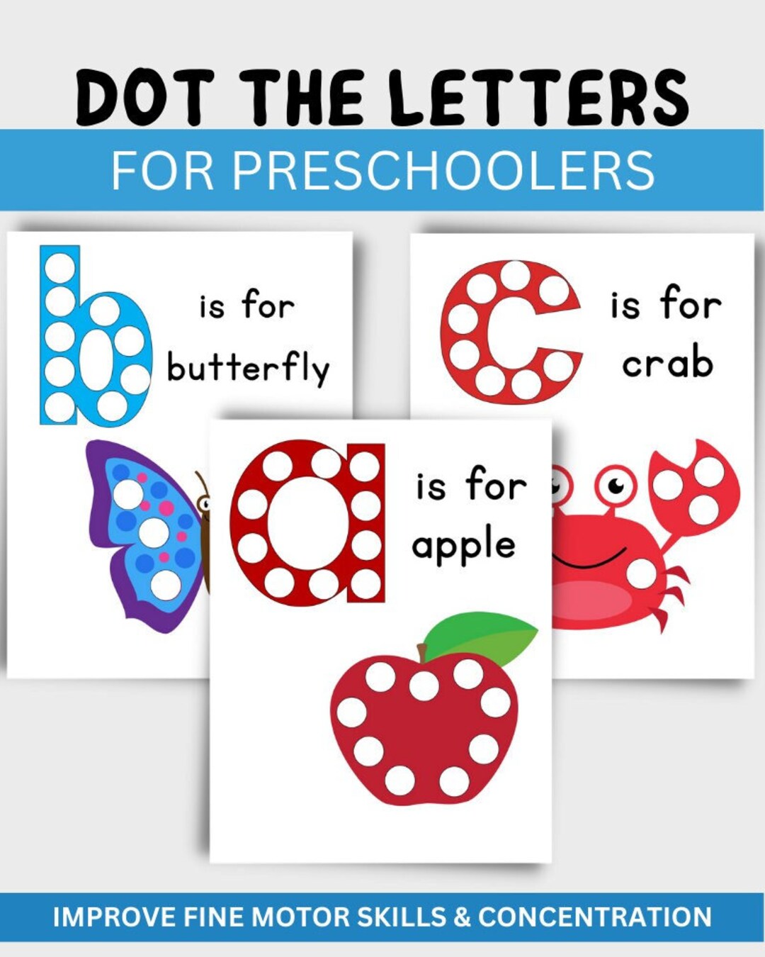 Do a Dot Alphabet, Preschool Lower Case A-z, Do-a-dots Worksheets ...