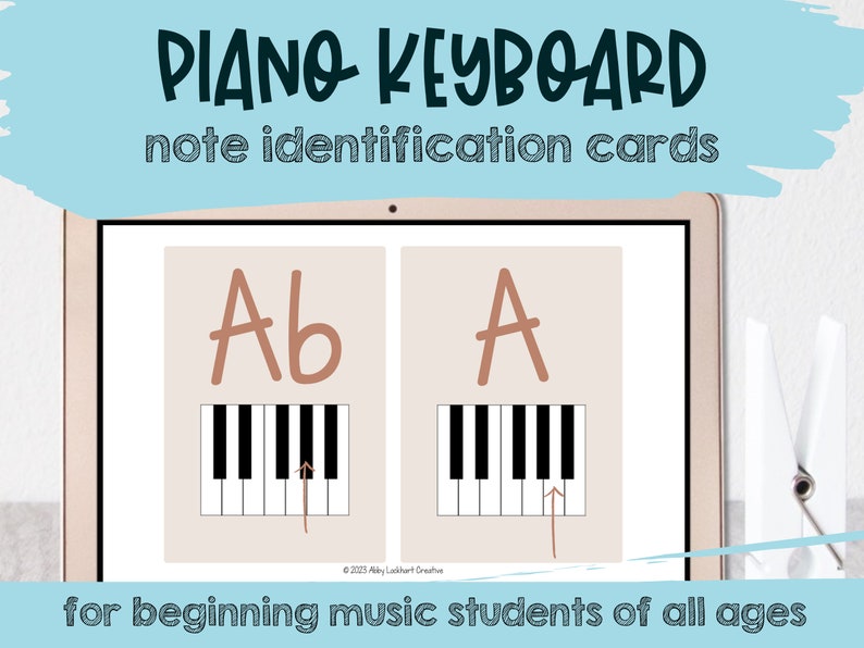 Piano Keyboard Identification Flashcards - Etsy