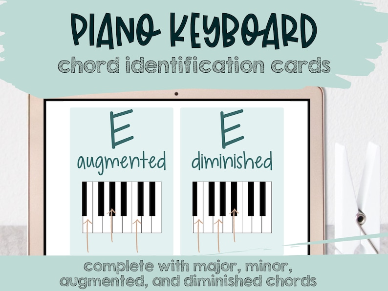 Piano Keyboard Chord Identification Cards - Etsy