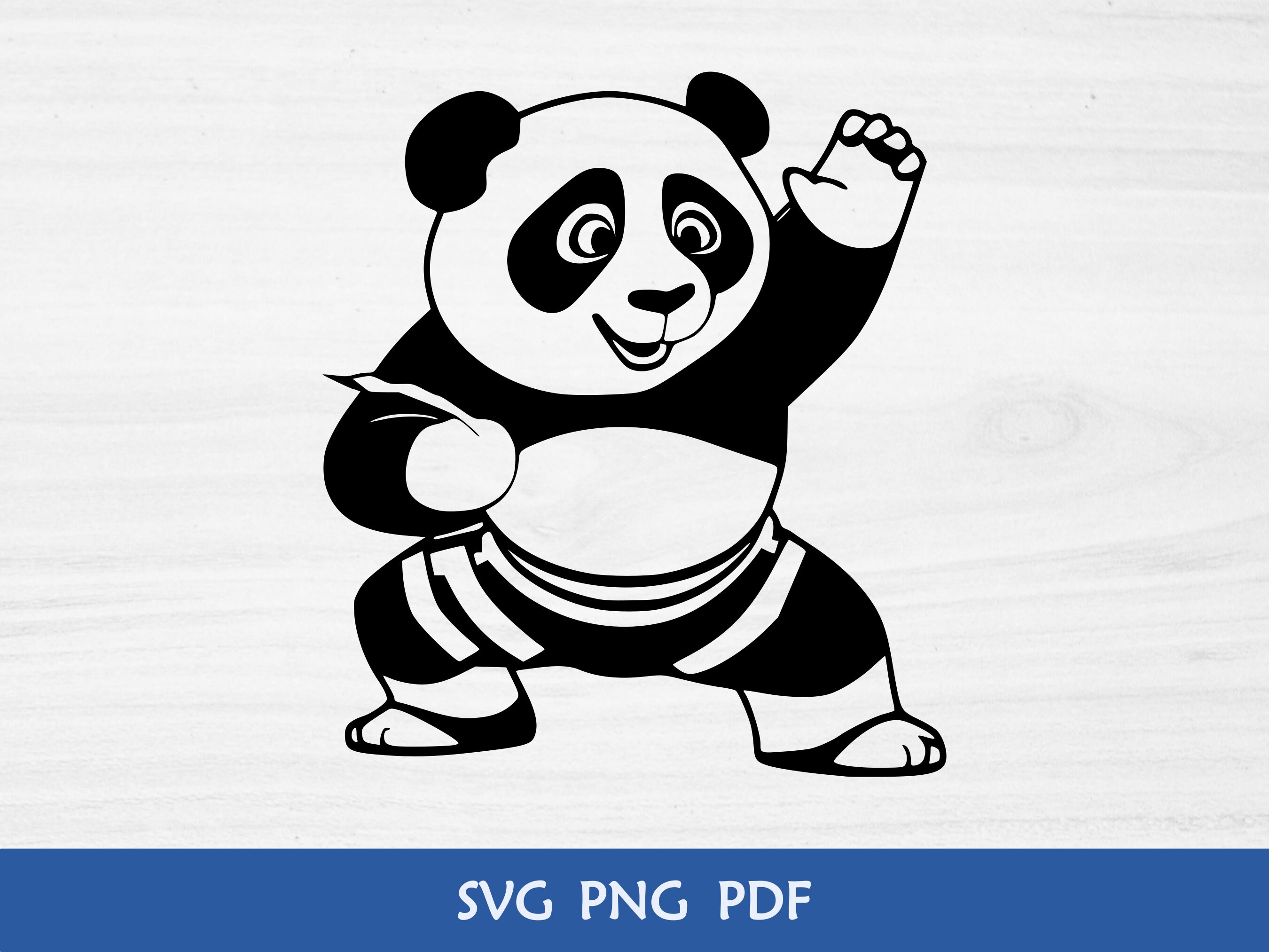 Kawaii Panda Svg Kung Fu Cute Animals Zoo Nature Bear - Etsy