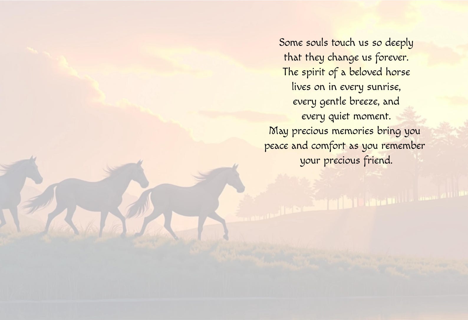 Horse Memorial Poem Print: Equestrian Sympathy Gift (digital File) - Etsy
