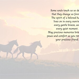 Horse Memorial Poem, PNG JPG Digital File for Printing Sympathy Card ...