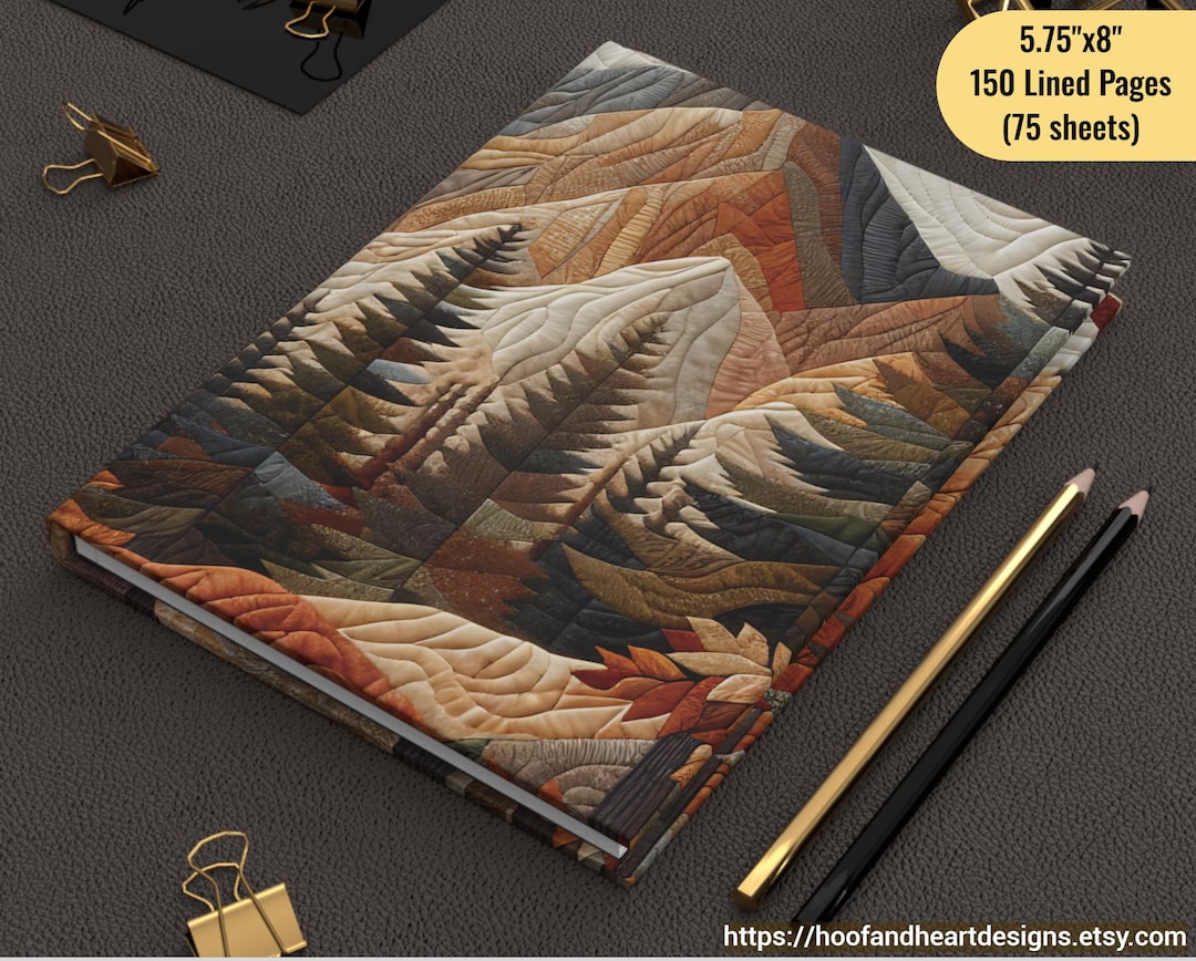 Mountains and Forest Lined Writing Journal, Nature Lover Personal Diary ...
