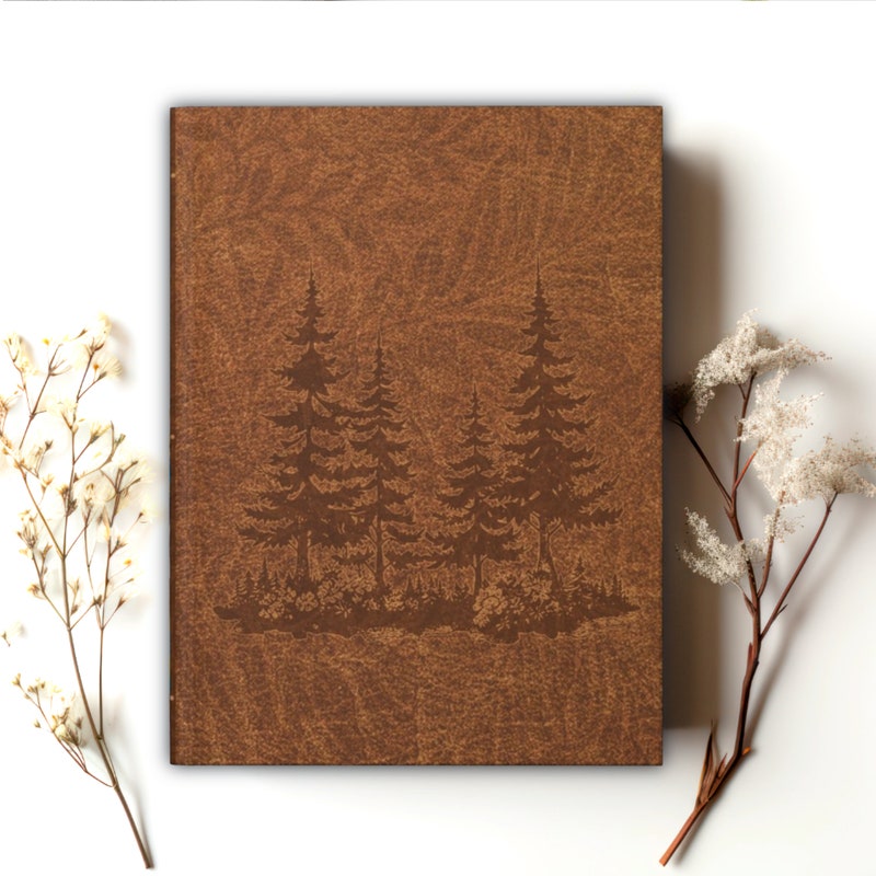 Writing Book With Pine Tree - Etsy