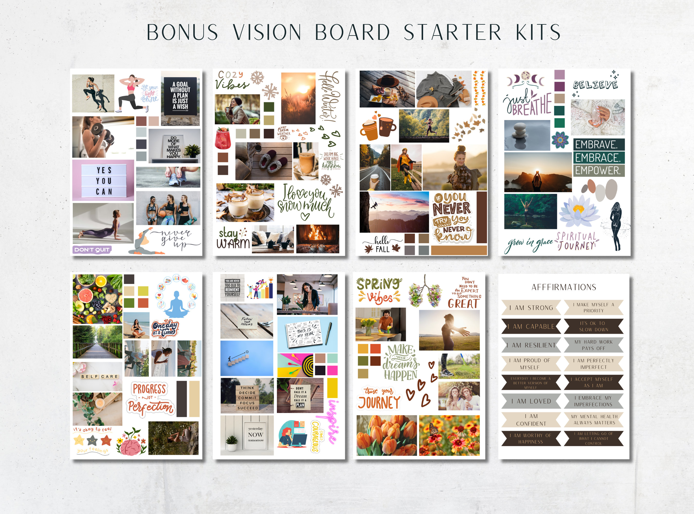 Vision Board Kit, Manifestation Plan, Vision Book, Dream Manifestation ...