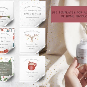 Holiday Candle Label, Winter Candle Label, Simple Candle Label, Soap ...