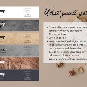 Editable Soap Label Template, Custom Wrap Whipped Soap Label Design ...
