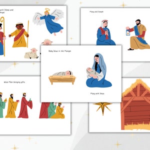 Printable Nativity Christmas Advent Scripture Cards Nativity Kids ...