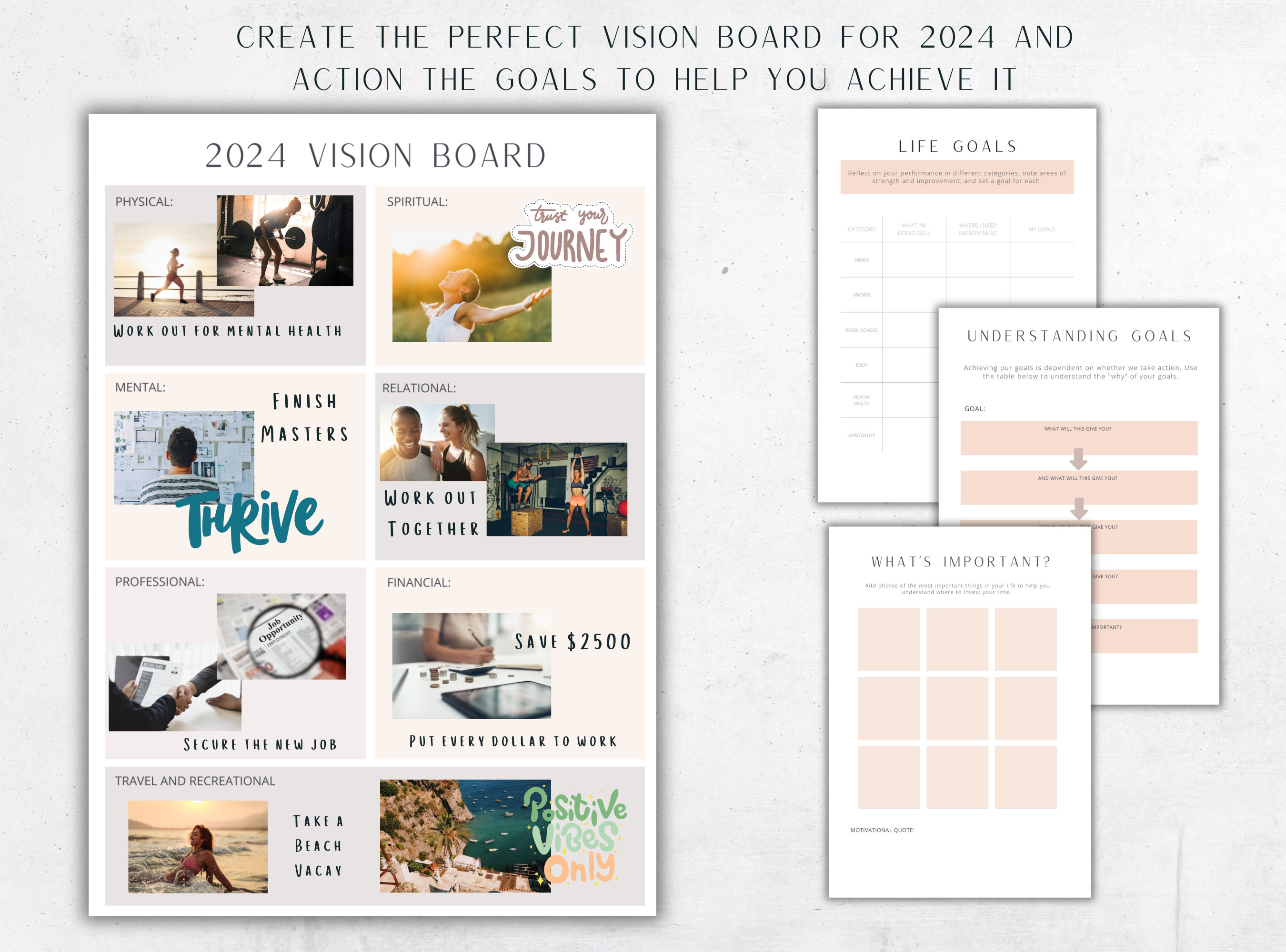 Vision Board Kit, Manifestation Plan, Vision Book, Dream Manifestation ...