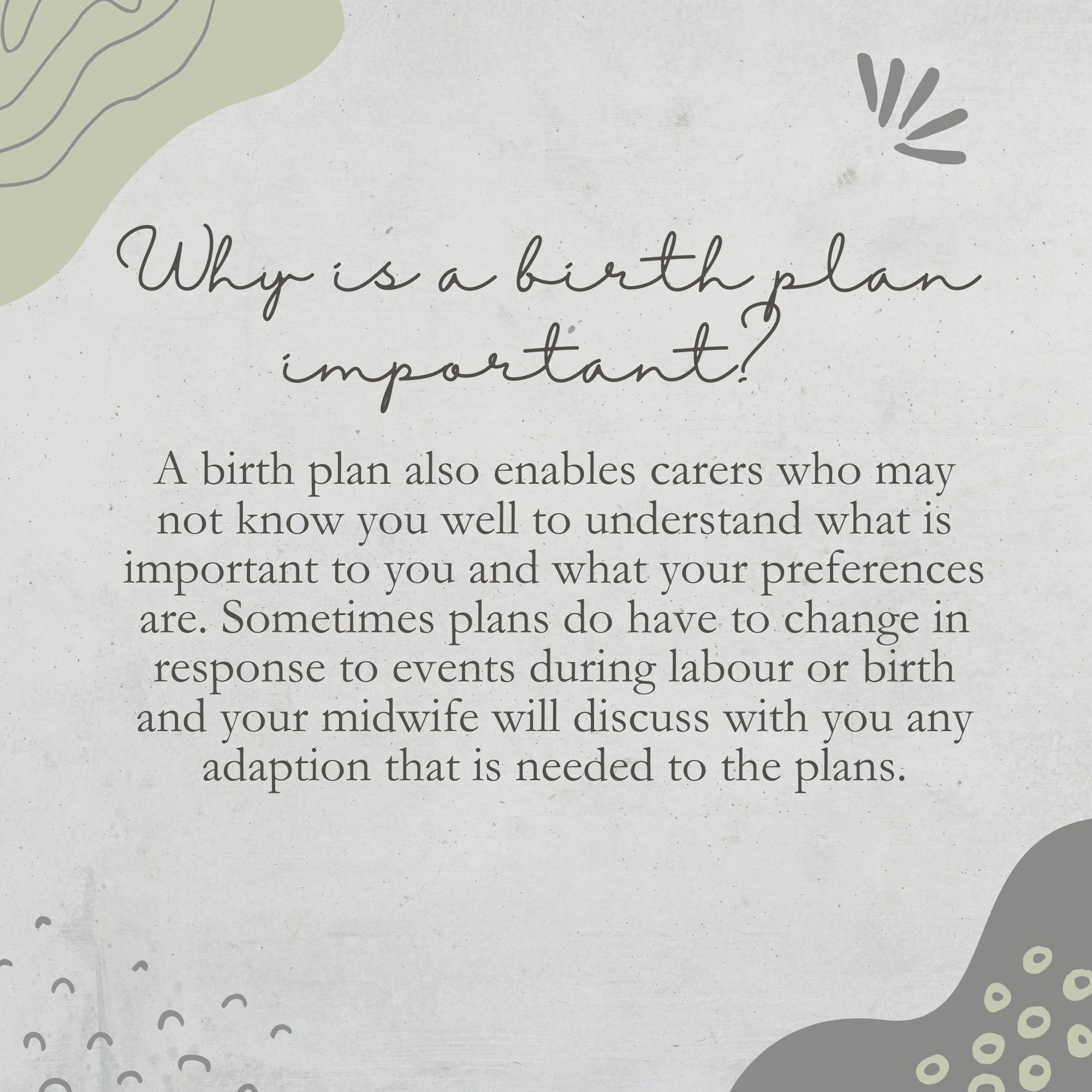 Printable Birth Plan Template | Printable Birthing Plan | Labor and ...