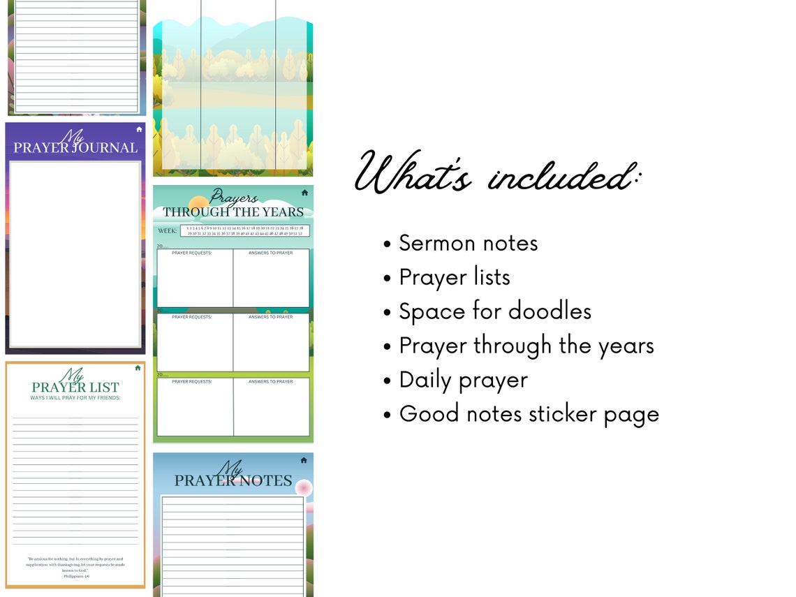Prayer Planner, Digital Prayer Journal, Goodnotes Prayer Journal,prayer ...