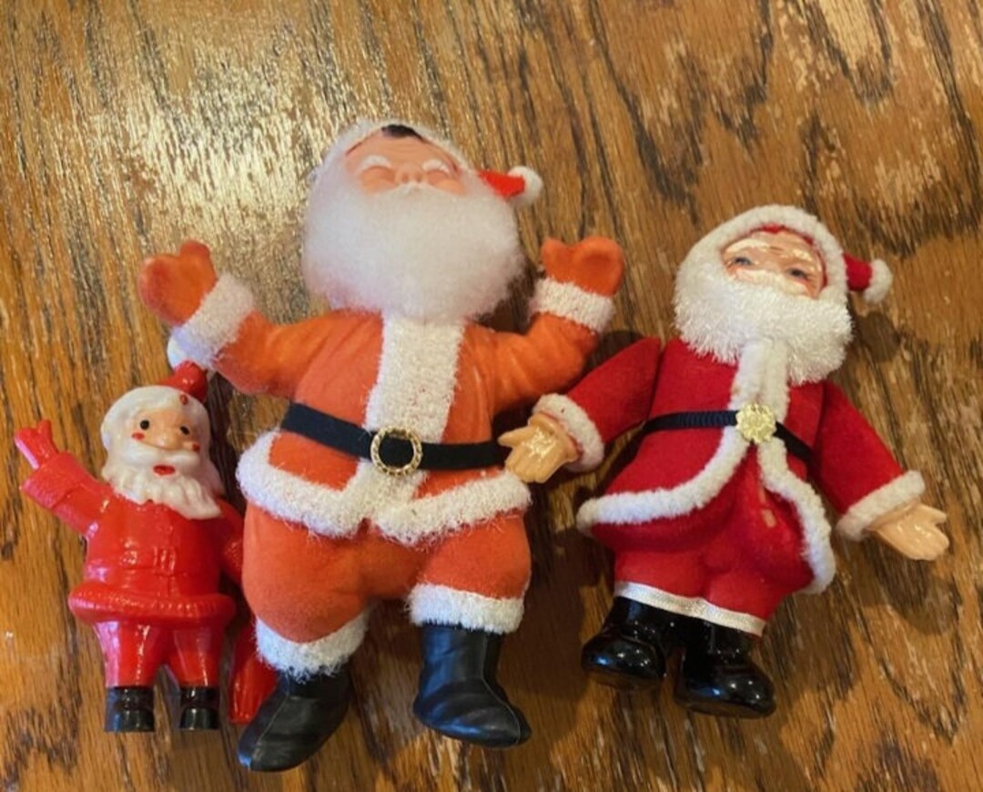 3 Vintage Japan Santa's - Etsy