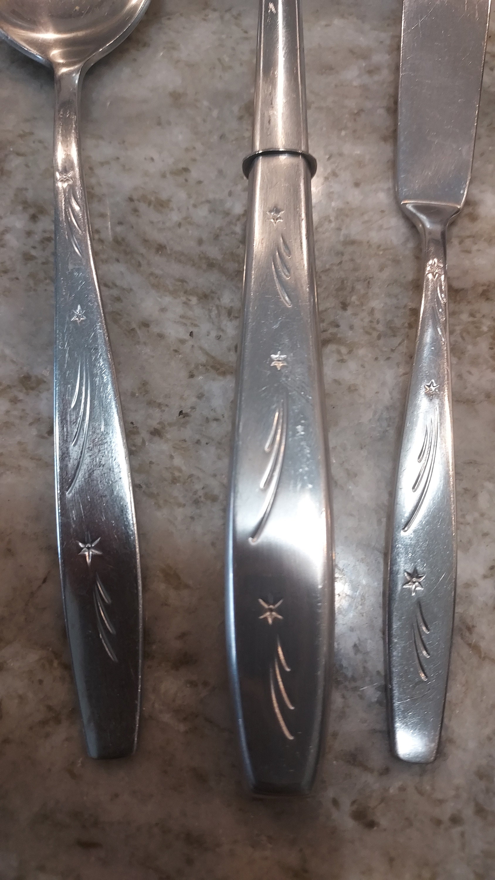 MCM Atomic Shooting Star Pattern 7 Piece Completer Set Silverware - Etsy