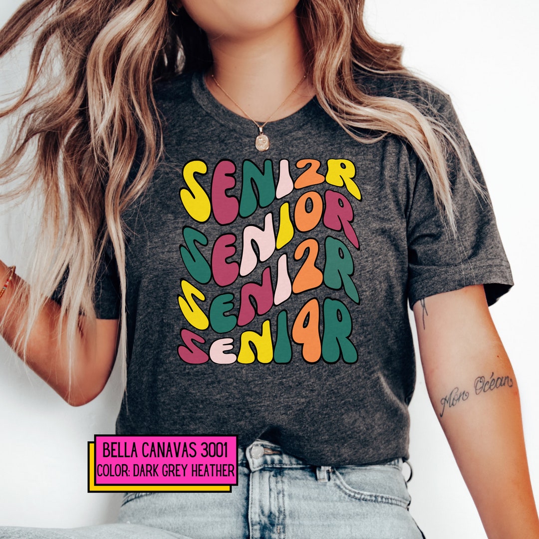 Senior 2024 Shirt, Retro Font, Graduation Gift 2024, High School Mom ...