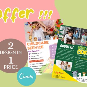Colorful Childcare Flyers Canva Template Boost Your Business's ...