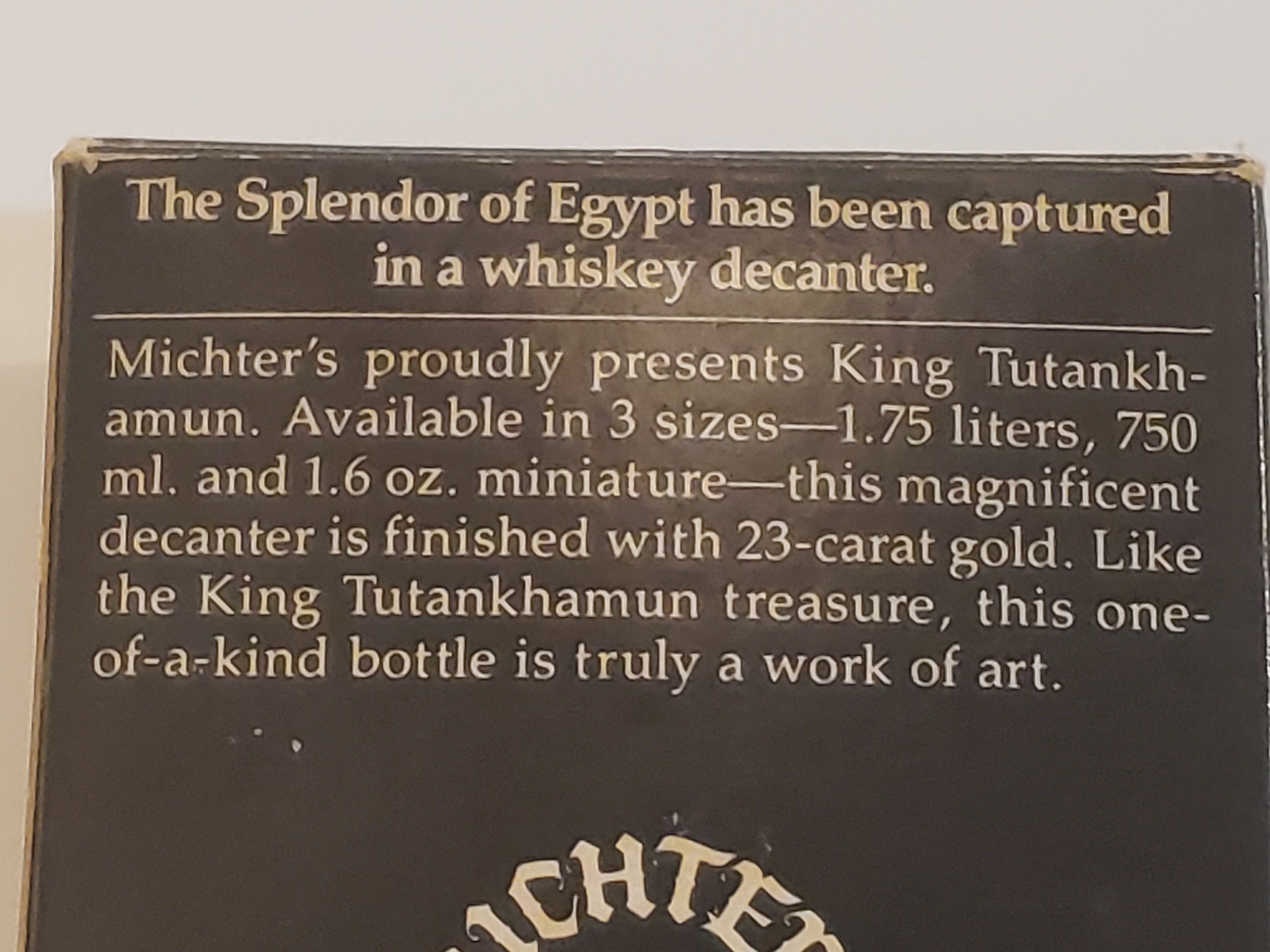 Michter's King Tut Death Mask Promotional Whiskey - Etsy