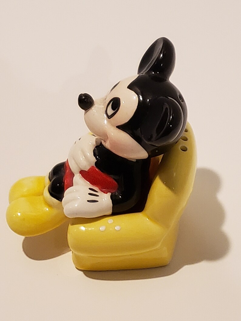 Disney Ceramic Mickey Mouse and Recliner Salt and Pepper Shaker Set - Etsy