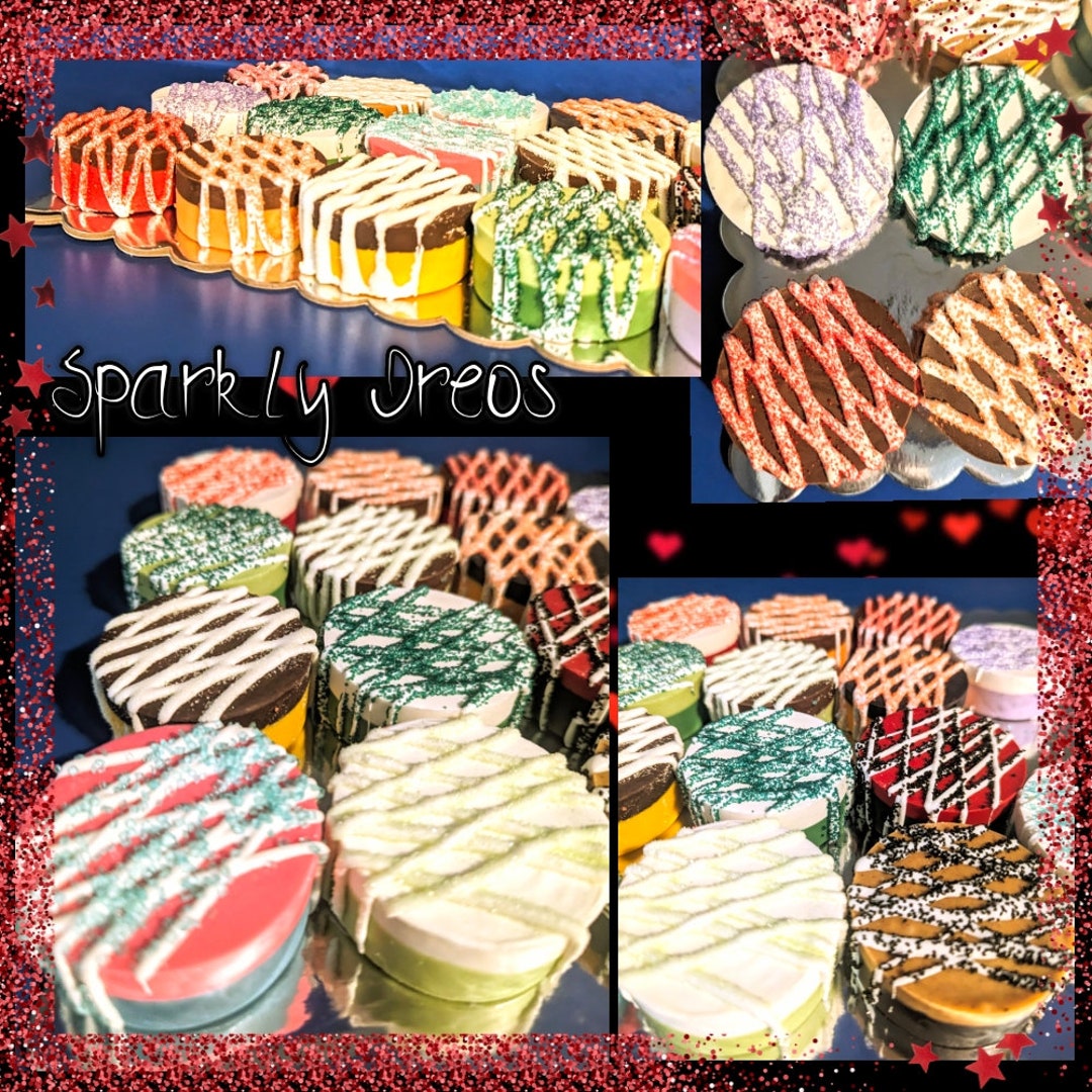 15 Glittery Chocolate Covered Double Stuffed Oreos Different Colors ...