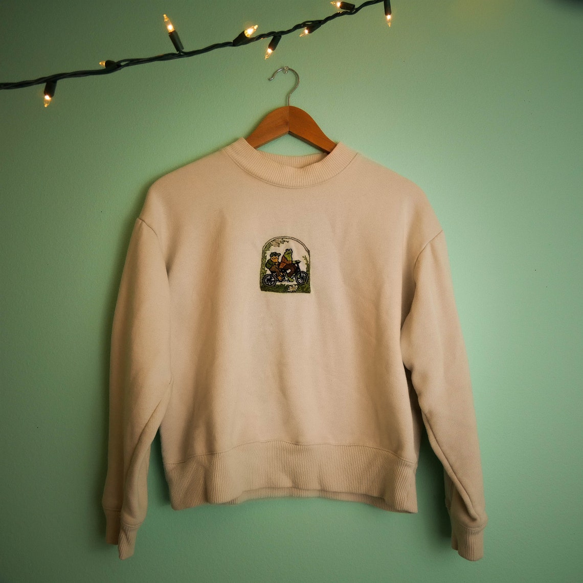 Frog and Toad Embroidered Sweater - Etsy