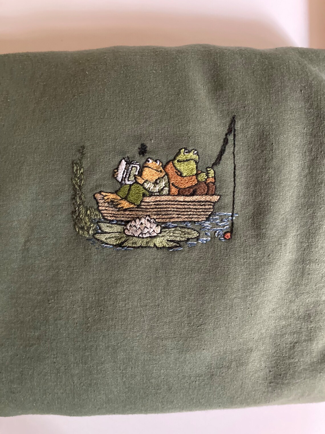 Frog and Toad Embroidered Sweater - Etsy