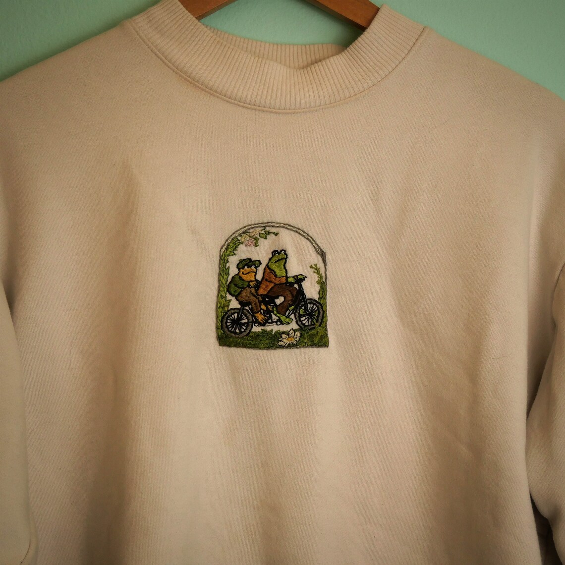 Frog and Toad Embroidered Sweater - Etsy