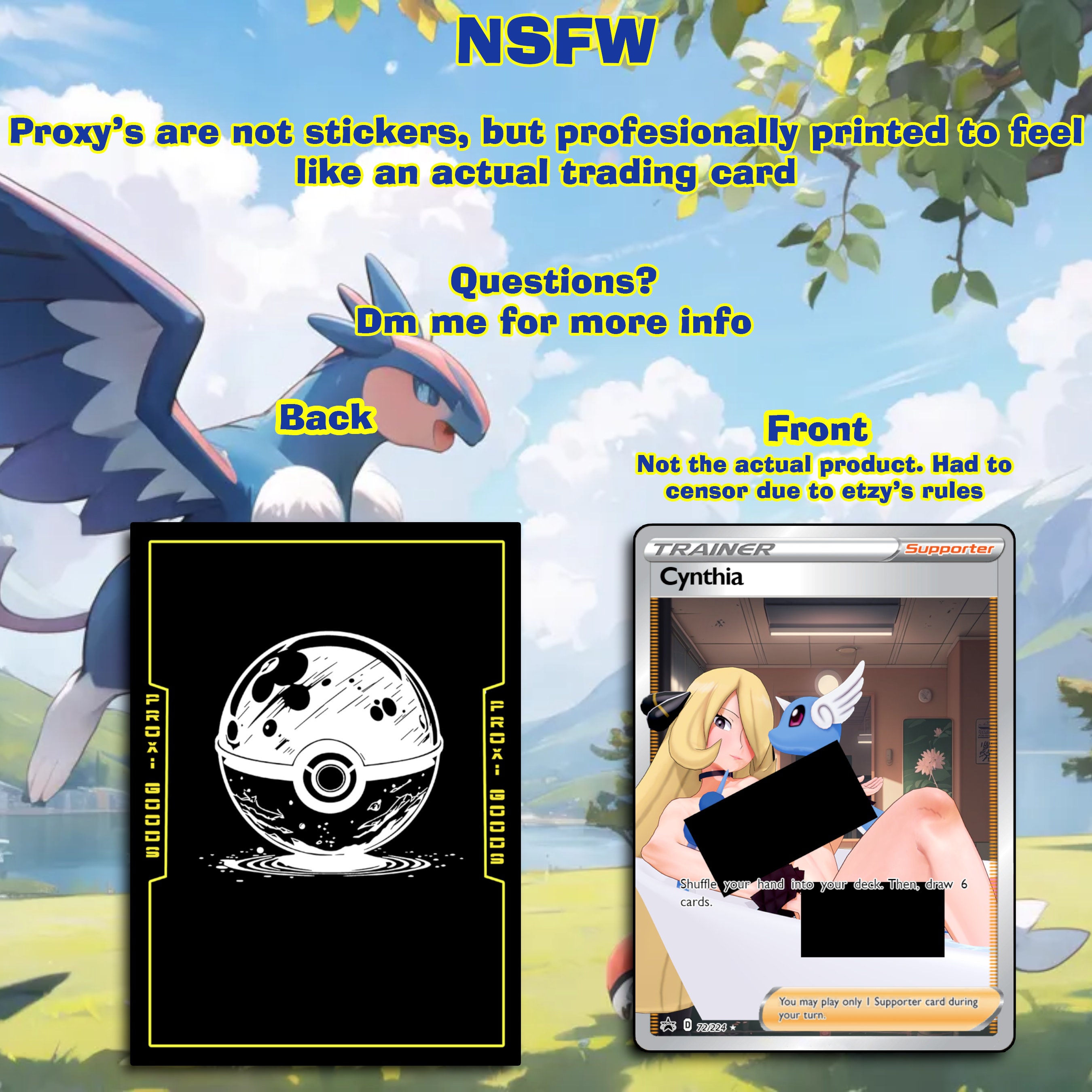 Nsfw Cynthia Full Art Proxy Etsy